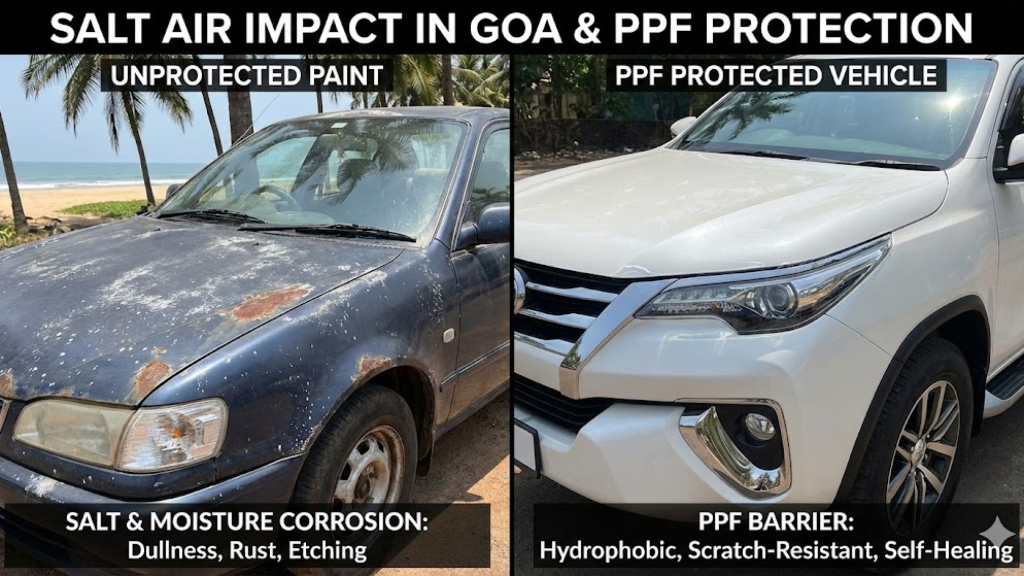 How Salt Air in Goa Affects Car Paint — And How PPF Prevents Damage ...